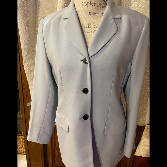 Kasper | Jackets & Coats | Kasper Ladies Baby Blue Lined Blazer Sz P ...